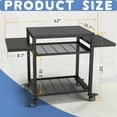 Grill Table for Outside, Grill Cart with Three-Shelf, Outdoor Kitchen ...