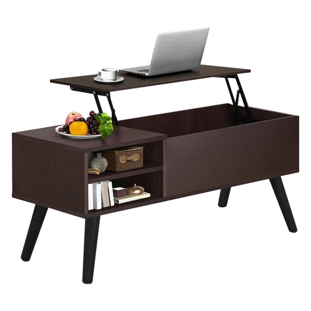 Mesa de centro elevable con compartimento oculto - Mesa de comedor ...