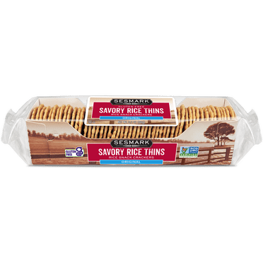 Sesmark Brown Rice Thins, 3.5 oz, 12 pack - Walmart.com