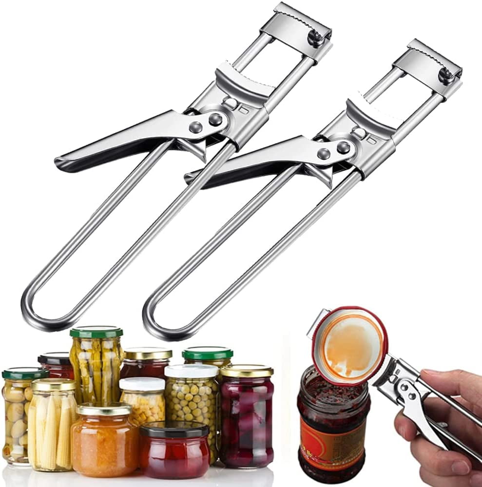 2 PCS Adjustable Multifunctional Stainless Steel Can Opener, Jar Opener ...