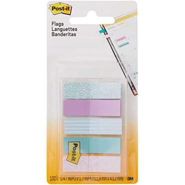 2PK Post-it Standard Page Flags in Dispenser, Blue, 50 Flags/Dispenser ...