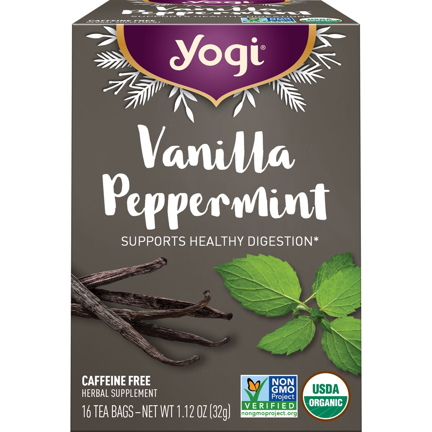 Yogi Tea Vanilla Peppermint, Caffeine-Free Herbal Tea, Wellness Tea ...