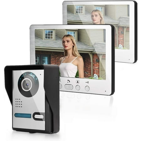 Wireless Video Doorbell，7 LCD Door Video Phone Wired Intercom Doorbell ...