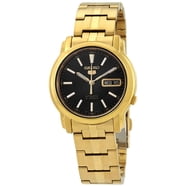 Seiko Men's Series 5 Automatic Gold Dial Watch SNXS80 - Walmart.com