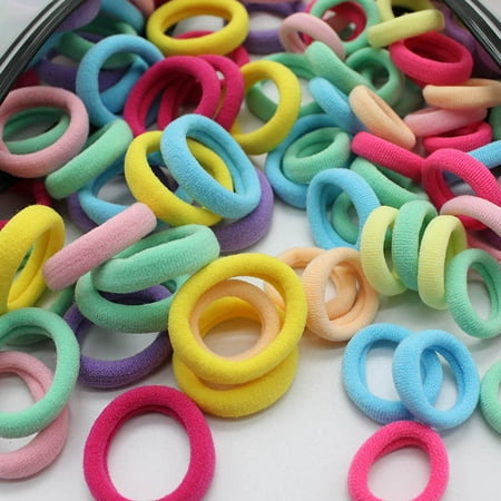 100 Pieces Small Hair Bands, Seamless Elastic Ponytails, Elastic Hair ...
