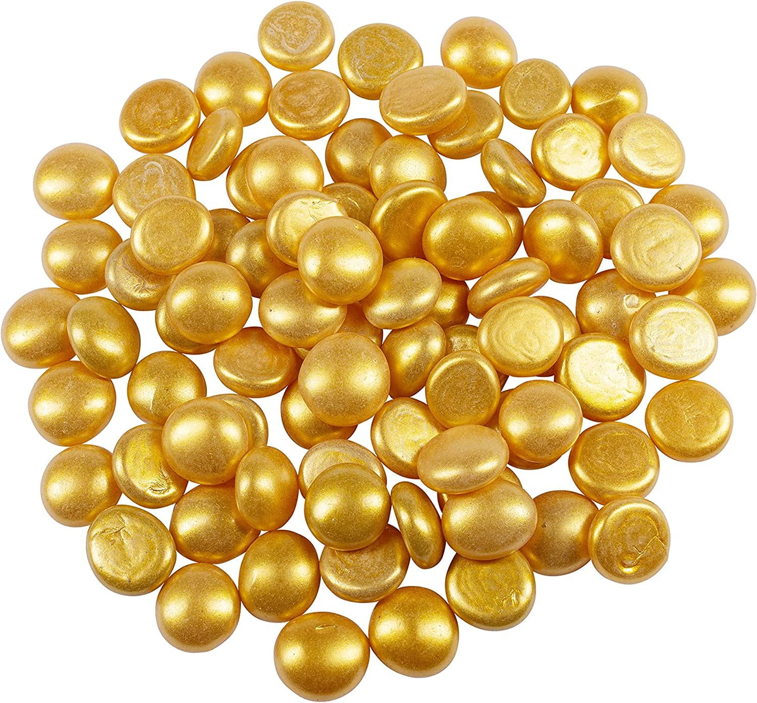Galashield Gold Flat Glass Marbles for Vases Glass Gems Beads Pebbles ...