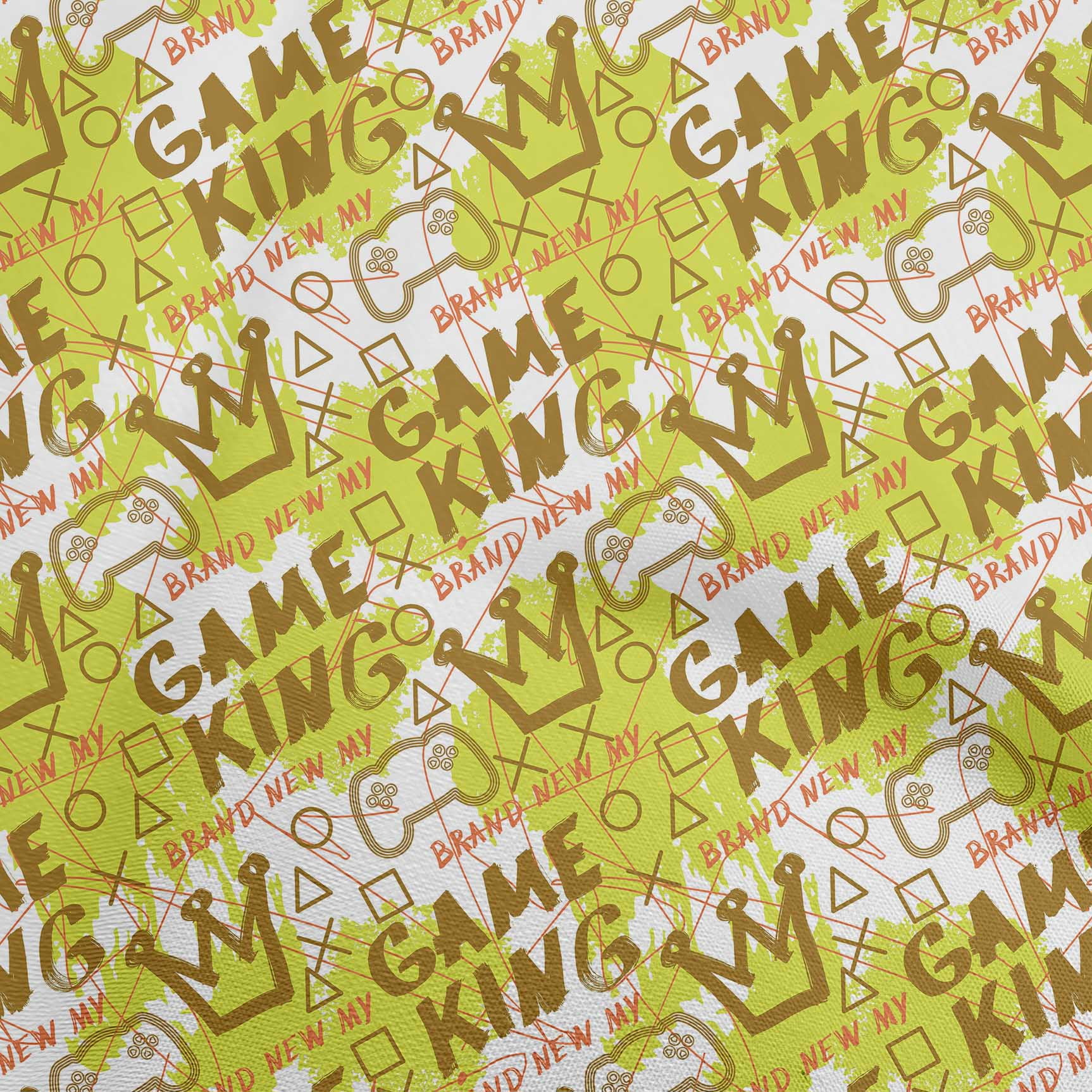 oneOone Polyester Spandex Lime Green Fabric Writing Abstract Texture ...