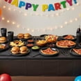 Black Plastic Plates for Party,30 Guest Disposable Plate Set 9" Plates ...