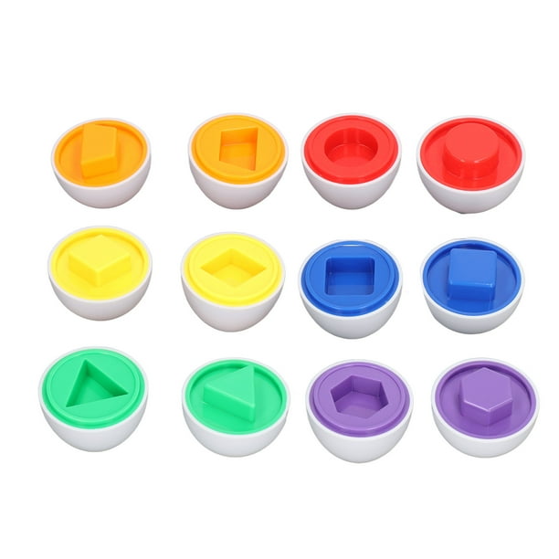 Matching Eggs,6pcs Matching Easter Eggs Color Shape Matching Eggs ...