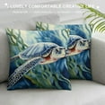 COMIO Coastal Turtle Throw Pillow Covers Nautical Beach Pillow Case Sea ...