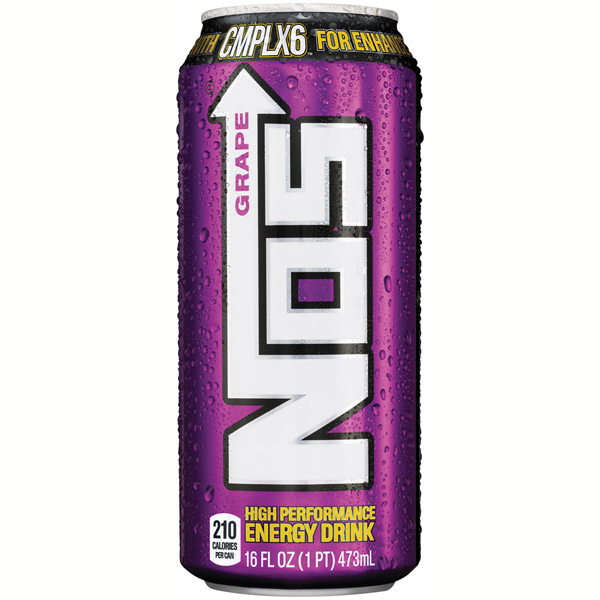 NOS Grape High Performance Energy Drink 16 oz Cans - Pack of 24 ...