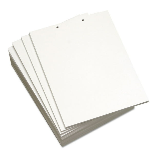 Lettermark Custom Cut-Sheet White Copy Paper, 2-Hole Top Punched, 1 RM ...