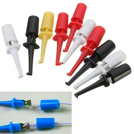 Multimeter Lead Wire Test Probe Hook Clip Set Grabbers Connector for ...