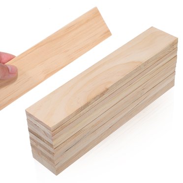 10 Pack Rectangle Wooden Boards for Wood Burning, Unfinished Wood ...