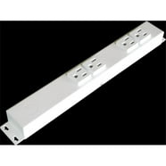 Plugmold Multi Outlet Strip 12 Single 15 Amp Outlets Steel Ivory ...