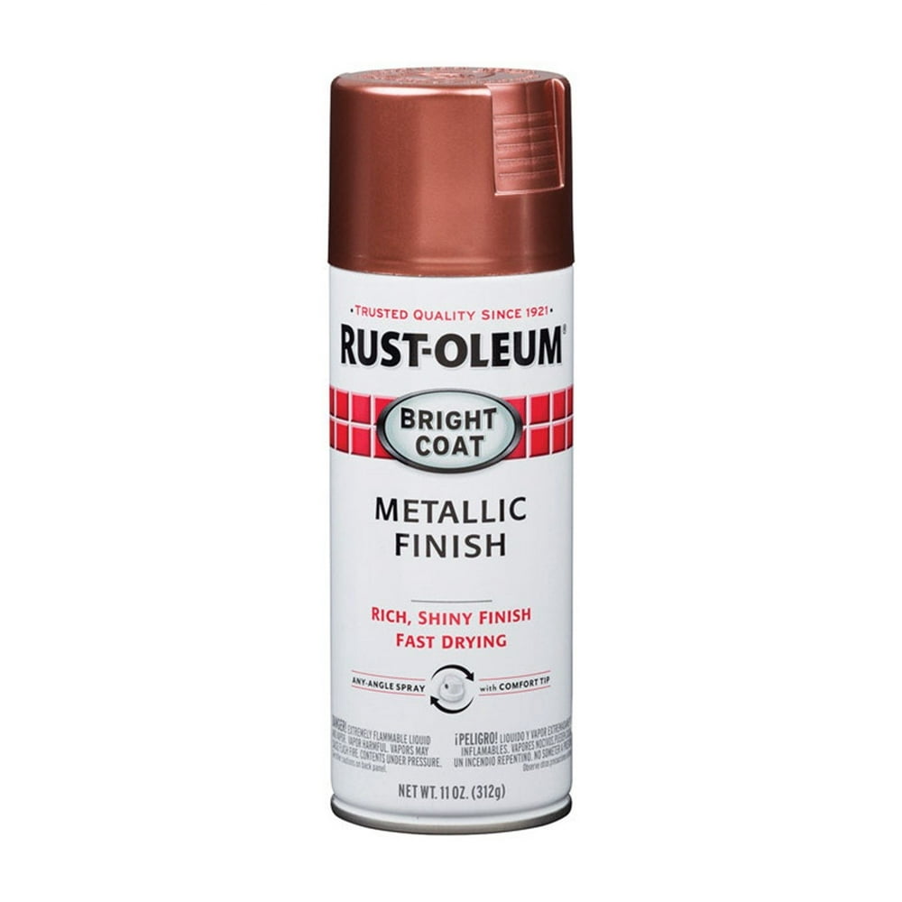 Rust-Oleum Bright Coat Metallic Rose Spray Paint 11 oz. - Walmart.com ...