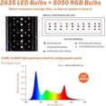 Auto Off LED Aquarium Light 30-36 Inches Dimmable 7 Colors Full Fish ...