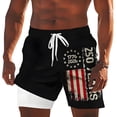 Mens Swim Trunks American 250th Anniversary Patriotic July 4th Print ...