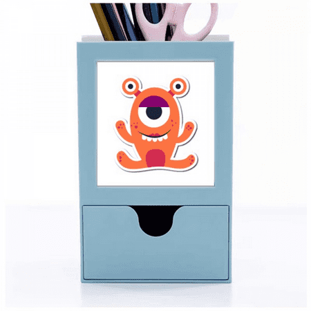 Universe And Alien Orange Monster Desk Supplies Organizer Pen Holder ...
