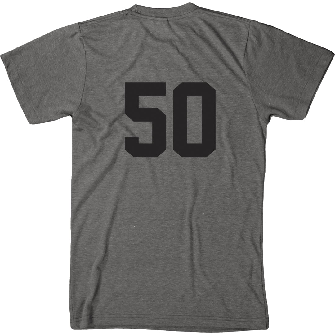 Standard Black Jersey Number 50 Men's Modern Fit T-Shirt - Walmart.com