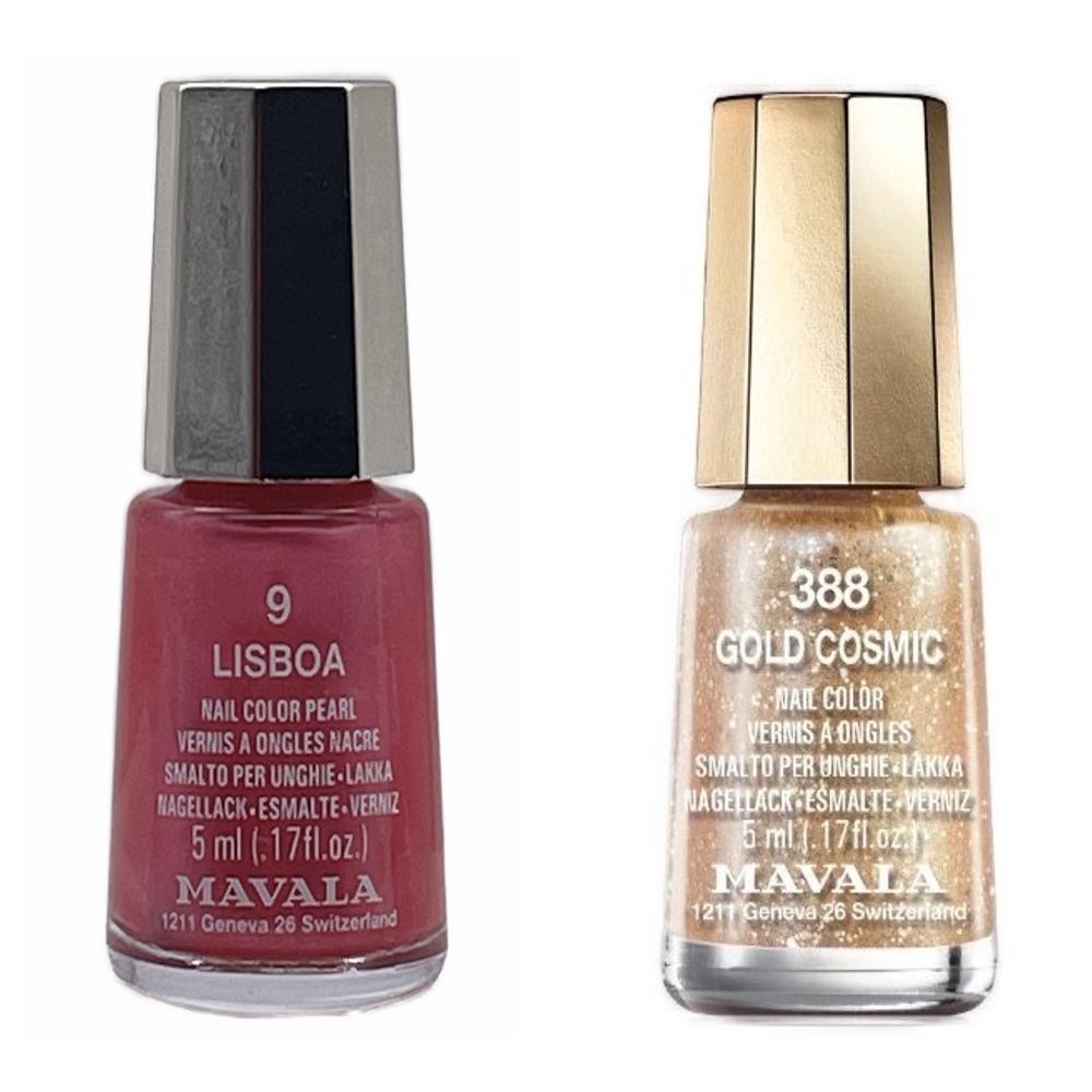 Mavala Mini Nail Polish 5ml - 9 Lisboa - 388 Gold Cosmic - Combi Pack - Walmart.com