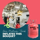 Balloon Time Medium 9.5in Helium Tank Kit with 30 Latex Balloons ...