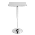 Bistro Contemporary Adjustable Square Bar Table in Silver by LumiSource - Walmart.com