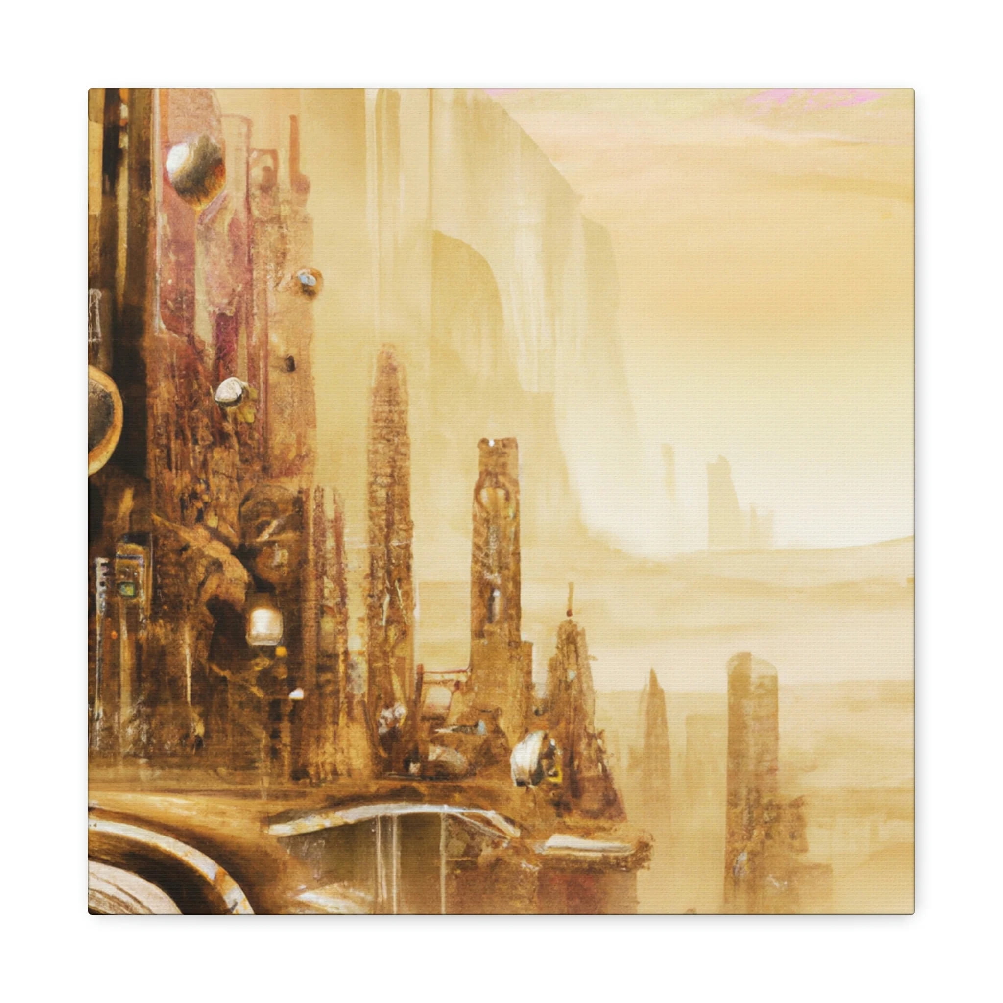 Canyon in Steampunk Age - Canvas - Walmart.com