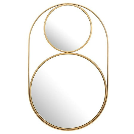 Abbott Collection AB-27-CAPSULE 26 in. Double Circle Mirror, Gold ...