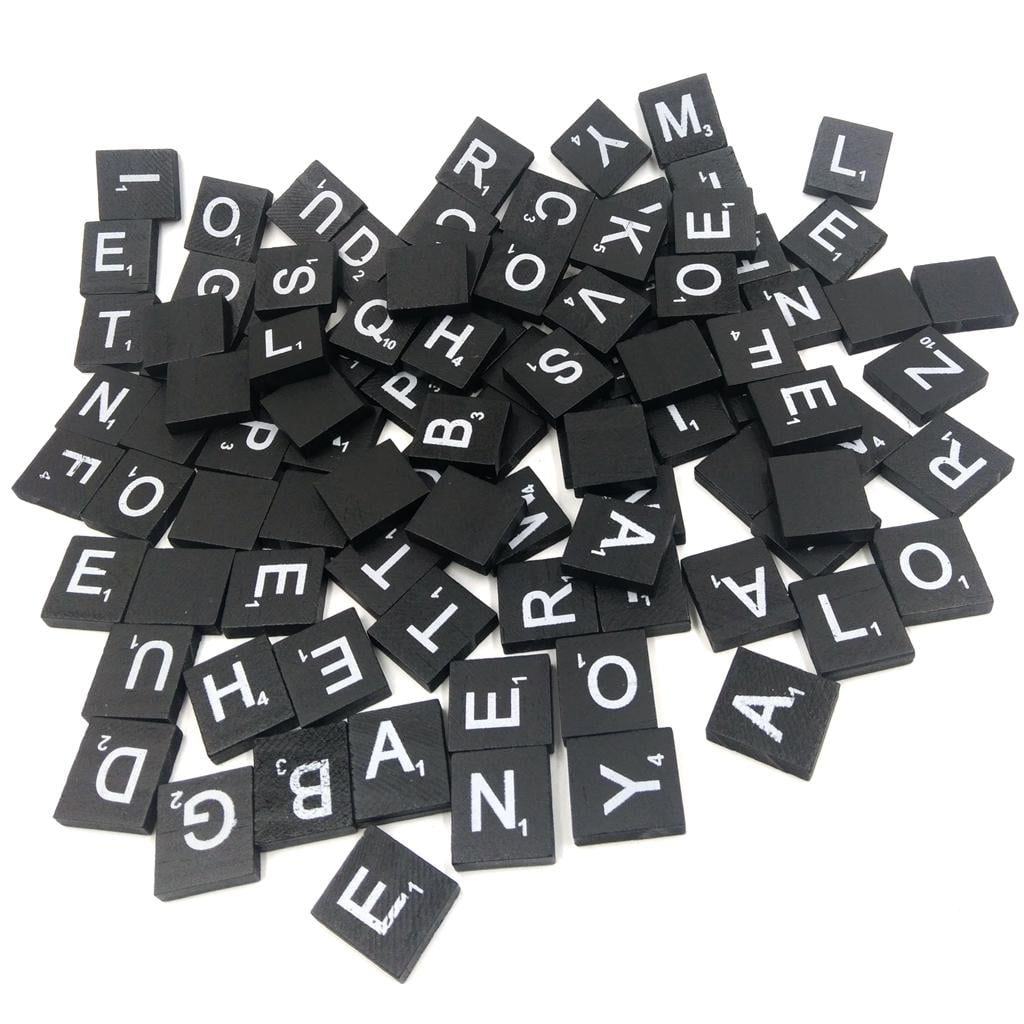 Click here for Yinanstore 100 Pcs Black Wooden Alphabets Tiles Wh... prices