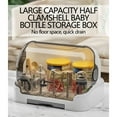 Lenkho Baby Bottle Drying Rack Baby Bottle Organizer With Covver Bottle ...