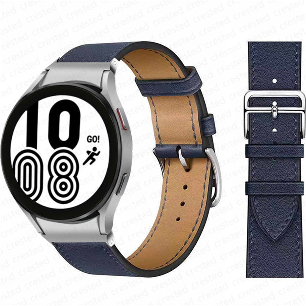 No Gaps Leather Band For Samsung Galaxy Watch 4 classic 46mm 42mm 44mm ...