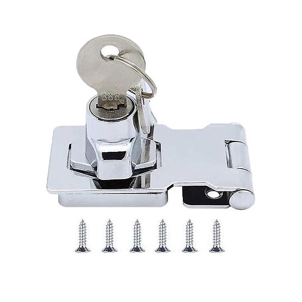Door Lock Hasp With Key, 60mm Door Lock Latch Buckle With Padlock And ...