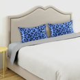 Blue Background Pattern Pillow Case Standard Size Silky Satin Pillow ...