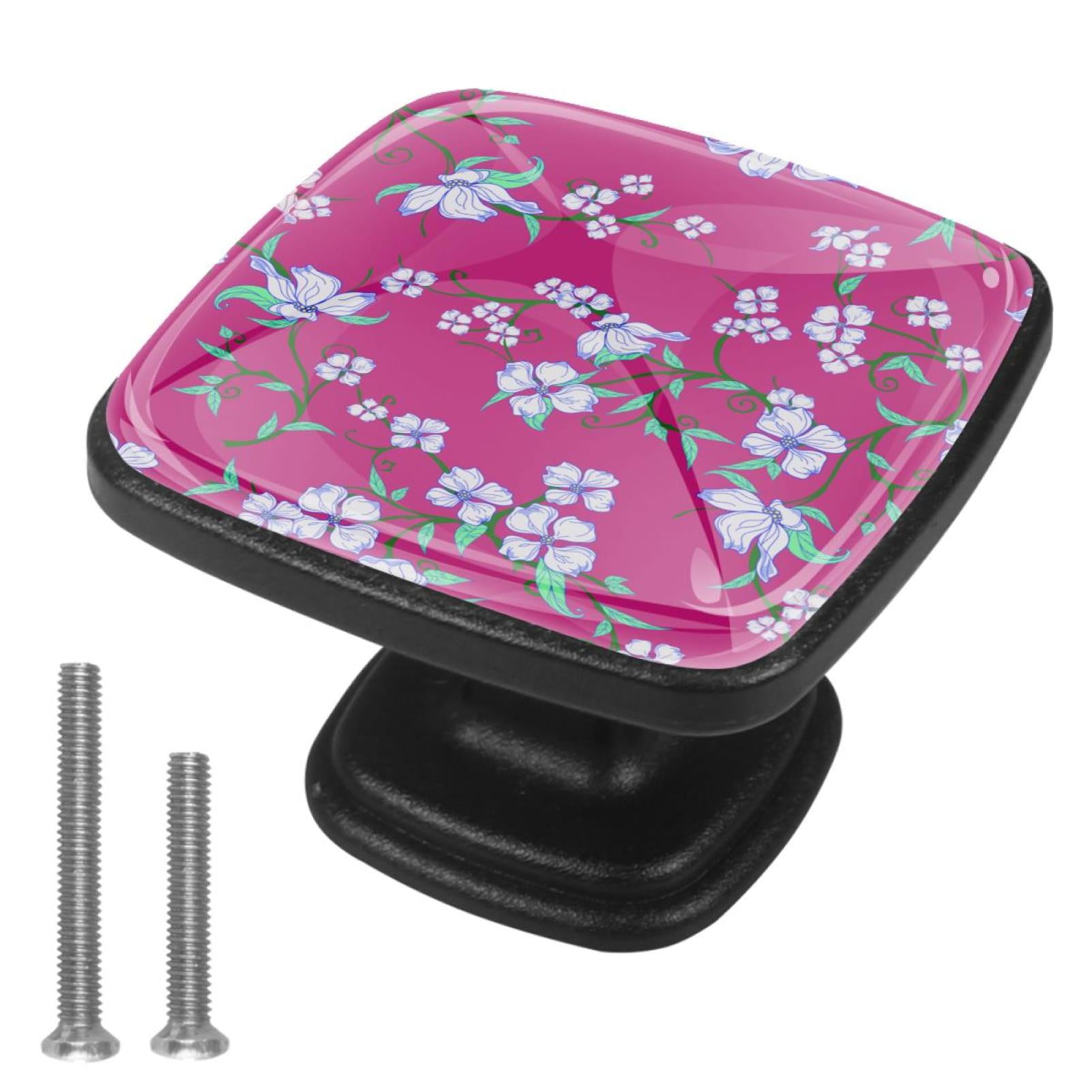 4 Pcs Cabinet Handle Drawer Pulls Dogwood Seamless Knobs with Screws ...