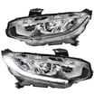 For 2016-2021 Honda Civic Projector W/LED DRL Chrome Headlights ...