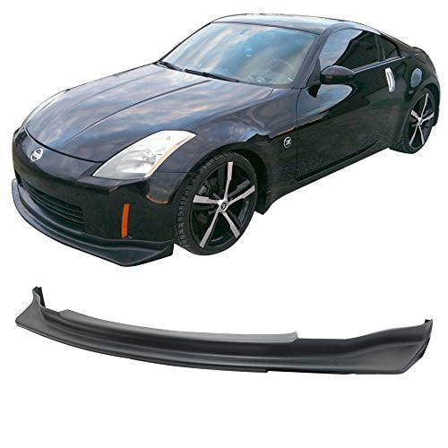 FREEMOTOR802 Compatible With 2003-2005 NISSAN 350Z Front Bumper Lip, JDM N-Style Style Black PU ...