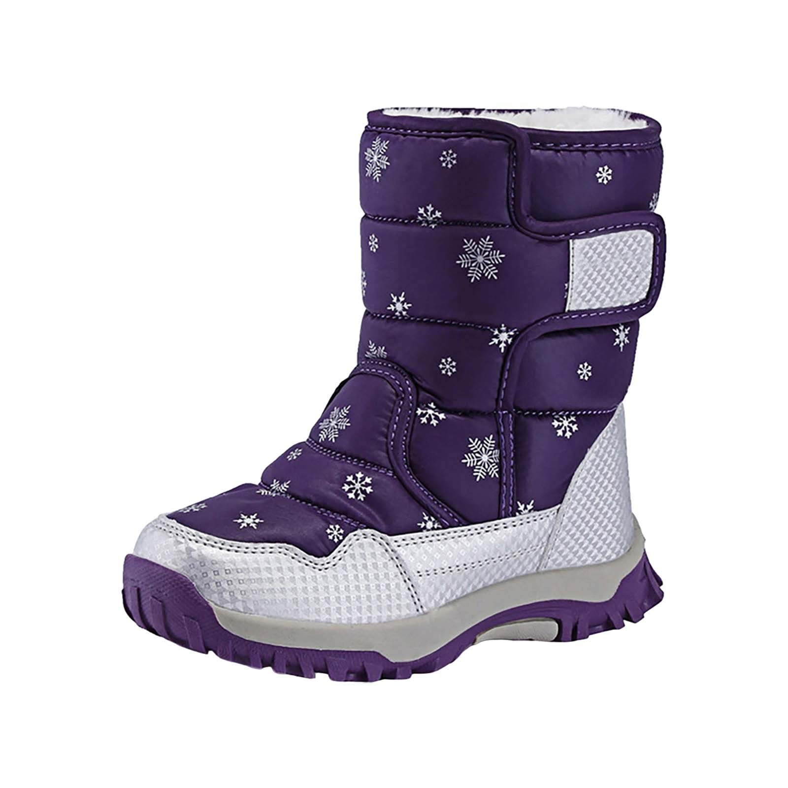 NOKIO Unisex Child Snow Boots with F𝗎rry Inner, Warm Cozy Water-proof ...