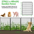 Jhsomdr 40" Height Metal Garden Fencing, 10 Panels, Outdoor Patio Fence ...