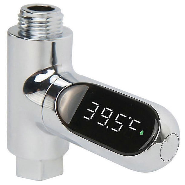 Shower Water Thermometer LED Digital Display Water Flow Temperature ...