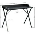 39-inch Compact Study Desk Home Office Desk, Writing Table with Solid ...