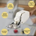 Open Toe Walking Foot with Adjustable Guide, Fits Low Shank Sewing ...