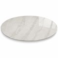 36" Round Tempered Glass Table Top, Gray Marble Design Replacement ...
