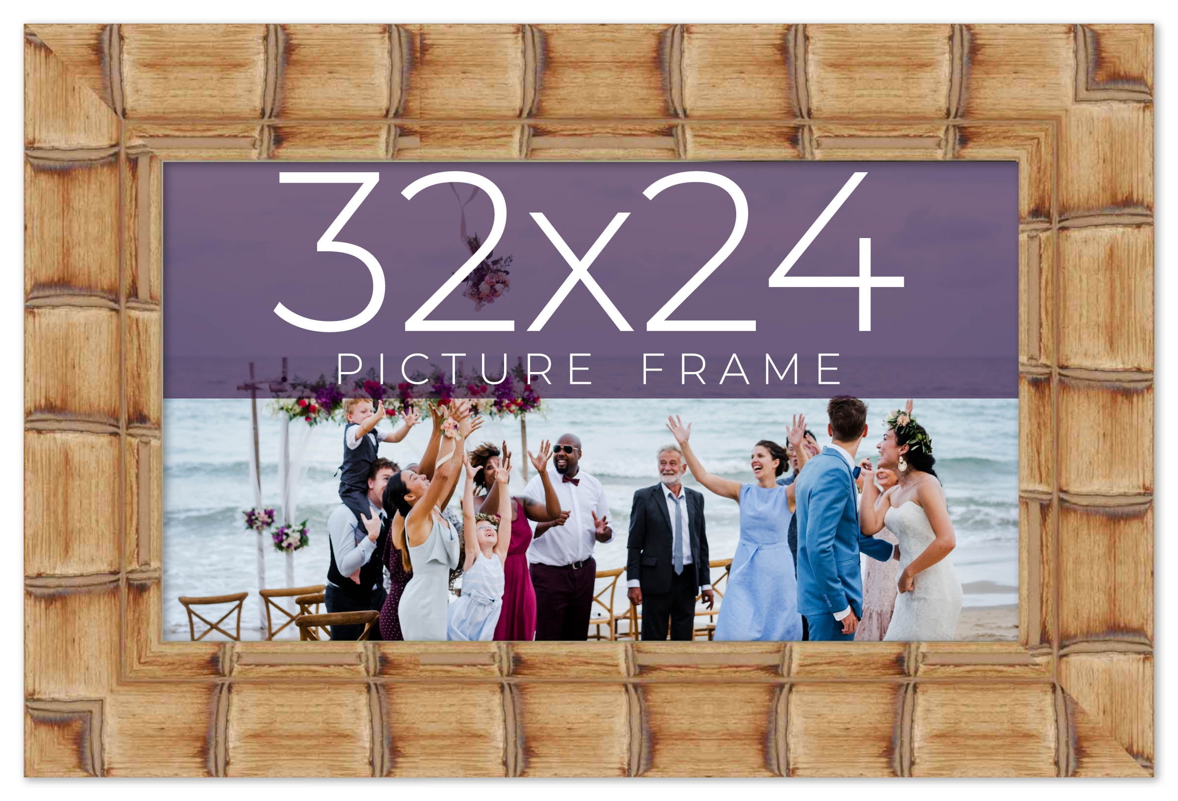 32x24 Frame Beige Real Wood Picture Frame Width 3 inches | Interior ...