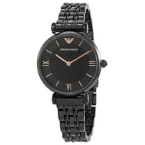 Armani Gianni T-Bar Quartz Black Mother of Pearl Dial Ladies Watch ...