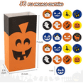 Ninonly 56pcs Halloween Treats Bag with 60pcs Stickers, Halloween Candy ...