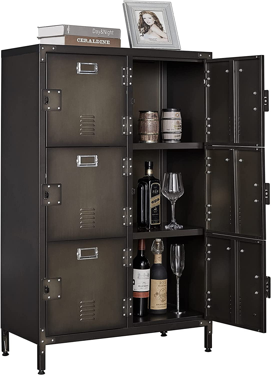 STANI Metal Storage Cabinet, Storage Locker Employees Locker with 6 ...