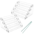 2PCS 4-Tier Cookie Display Stand, Clear Acrylic Layered Holder with ...