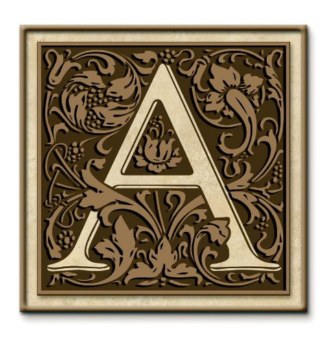 RUSS - Magnetic Monogram Stepping Stone Plaque - A - Walmart.com