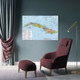 Cuba Map Poster Artworks Picture Print Poster Wall Art Painting Canvas ...